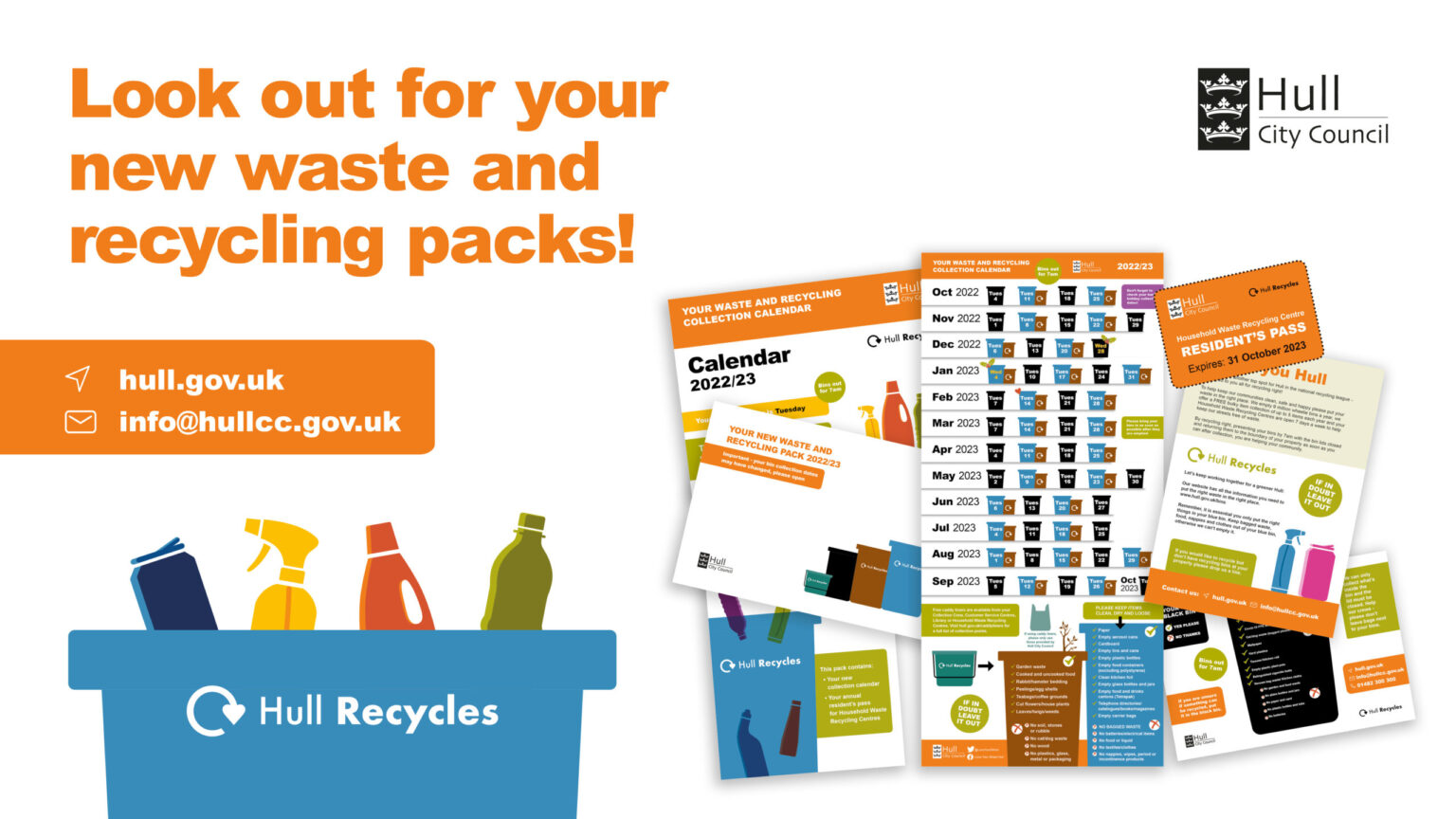 New 2022/23 waste and recycling packs on the way to all households ...