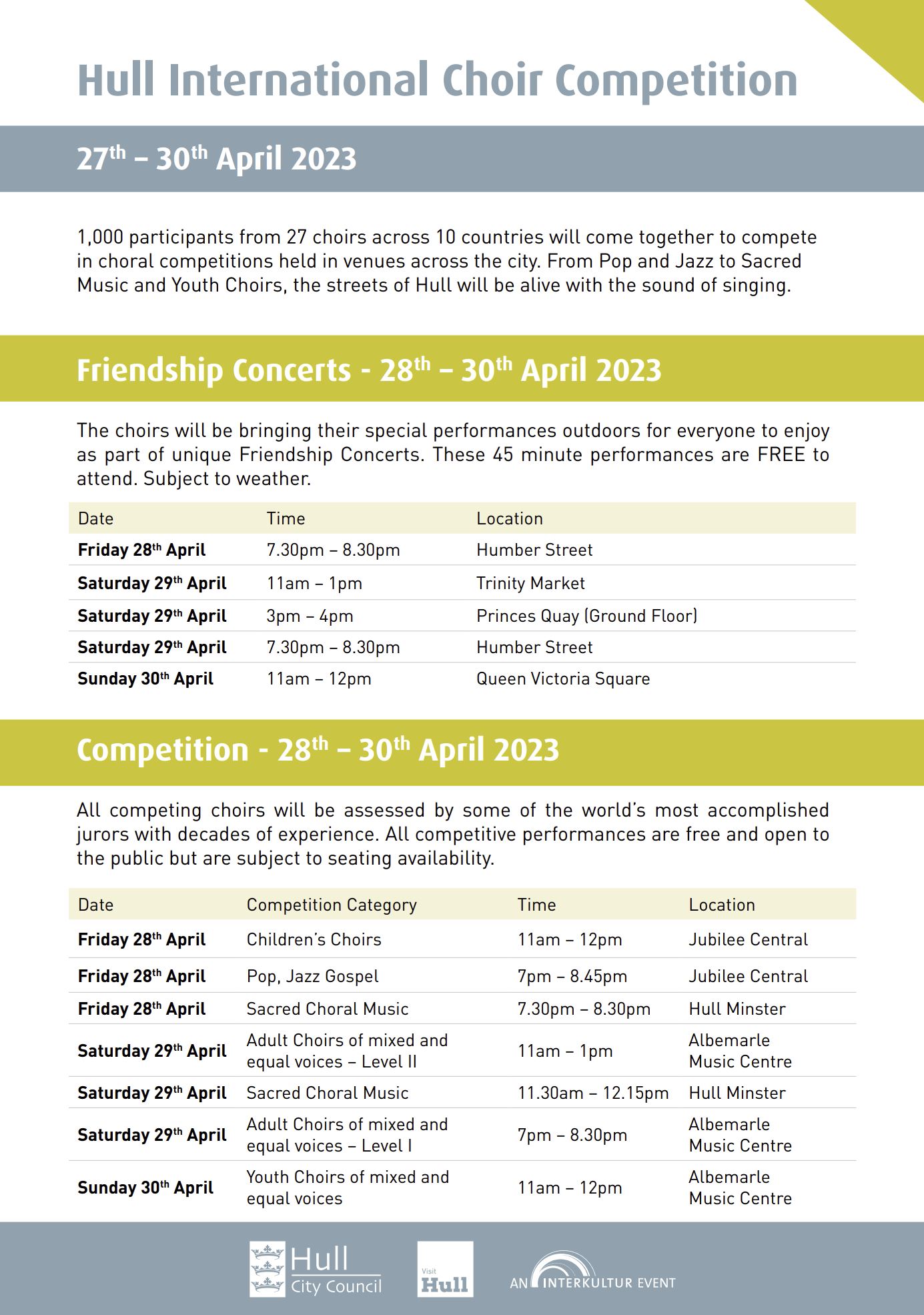 Hull International Choir Competition 2023: All you need to know – Hull ...
