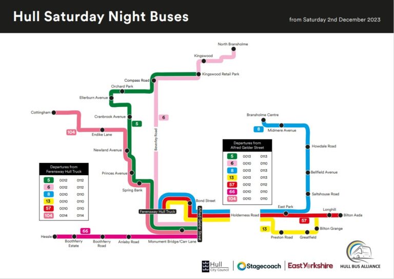 Late Saturday night buses – helping you get home safely - Hull CC News