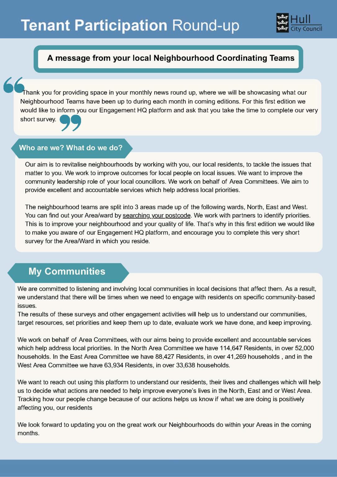 Tenant Participation Round Up Feb 2025 – Hull CC News